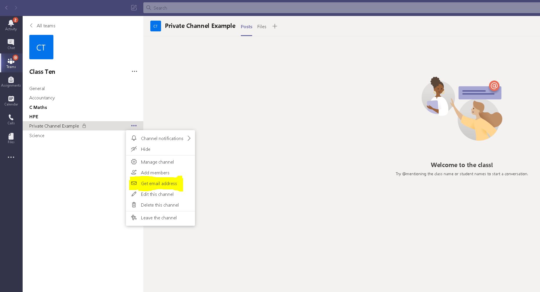 Scheduling a meeting only for private channel in Microsoft Teams ...